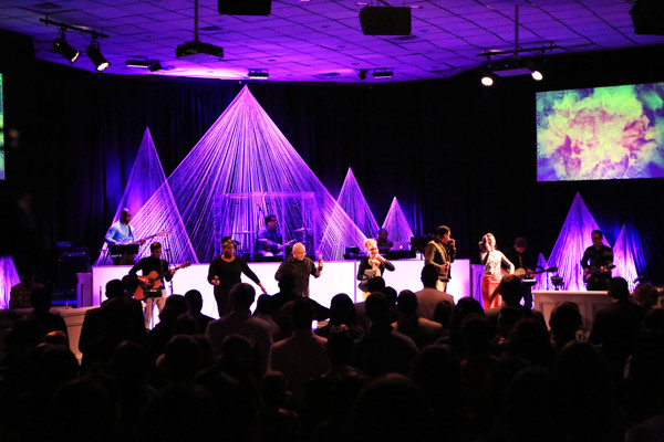 Beams of Strings - Church Stage Design Ideas