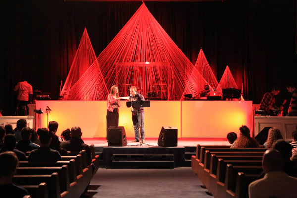 Beams of Strings - Church Stage Design Ideas