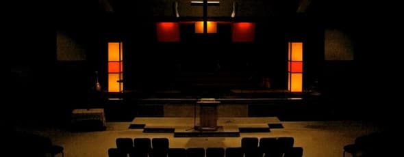 Luminescent Columns - Church Stage Design Ideas