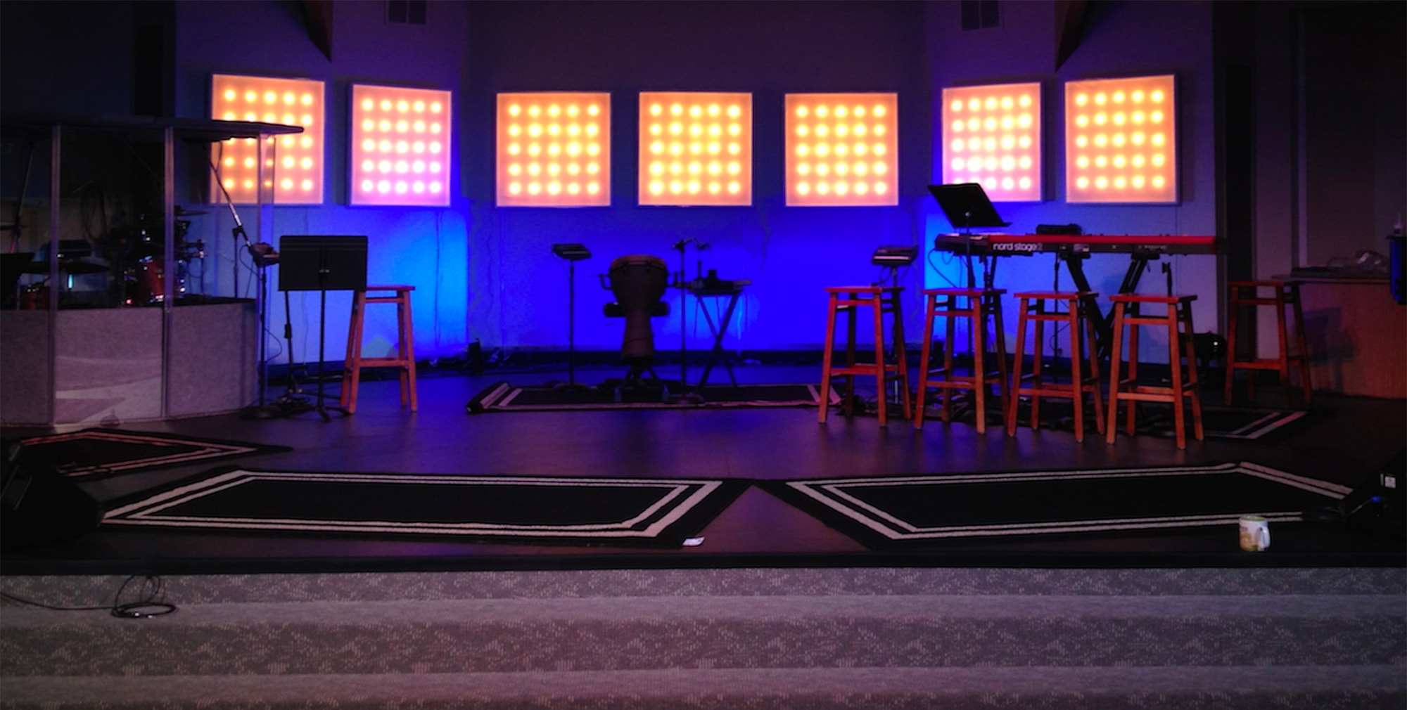 Disco Boxes - Church Stage Design Ideas