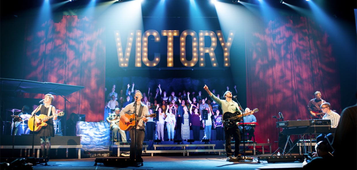Throwback: Victory in Curtains - Church Stage Design Ideas