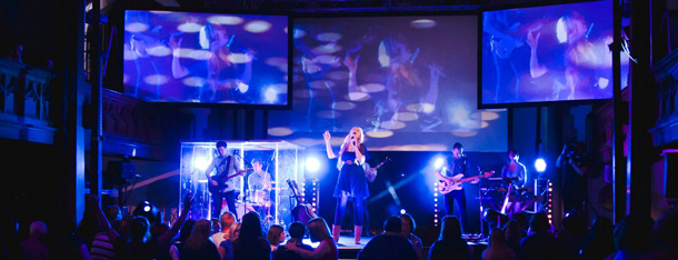 Projection and Lights - Church Stage Design Ideas