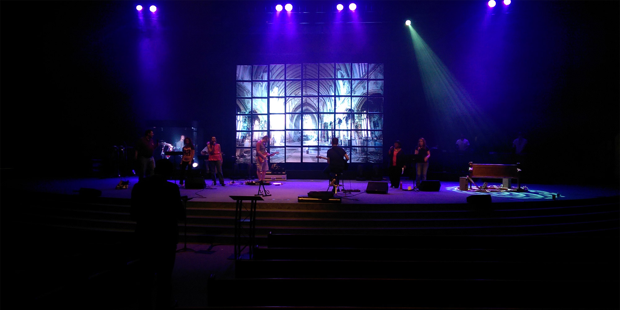 Cathedral Grid - Church Stage Design Ideas