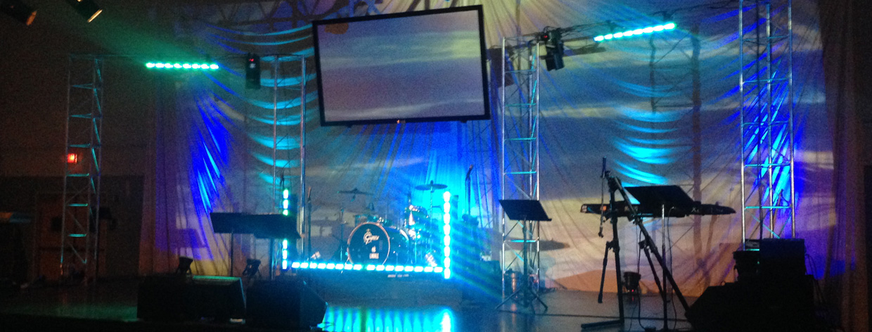 Sheer Backing - Church Stage Design Ideas