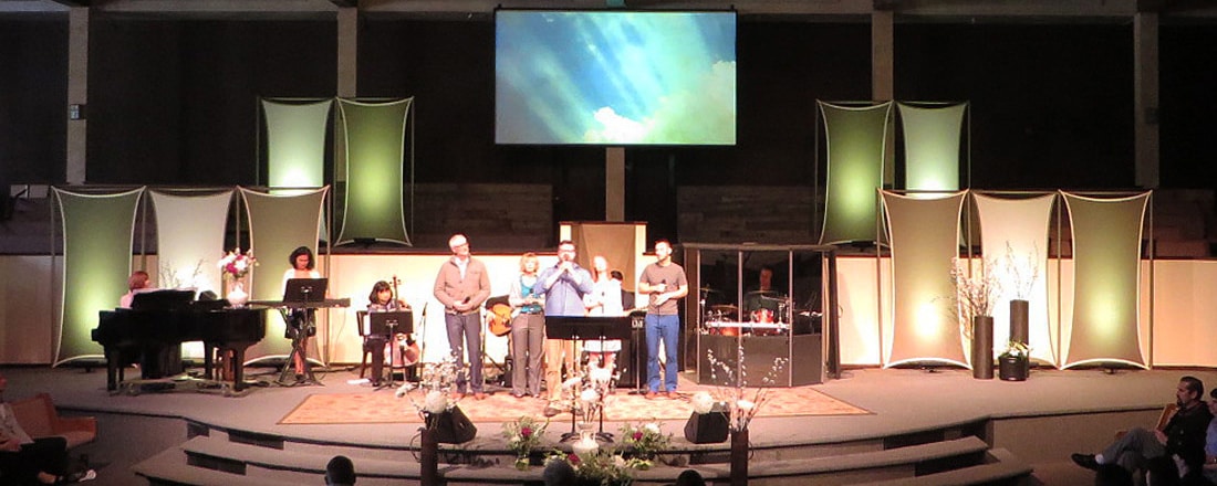 Flat Panel Sails - Church Stage Design Ideas