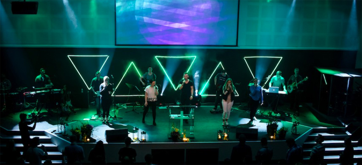 Triangle Backing - Church Stage Design Ideas