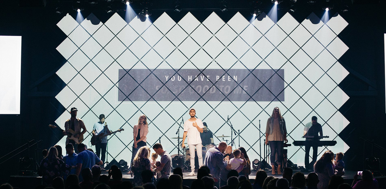 Projection Lattice - Church Stage Design Ideas
