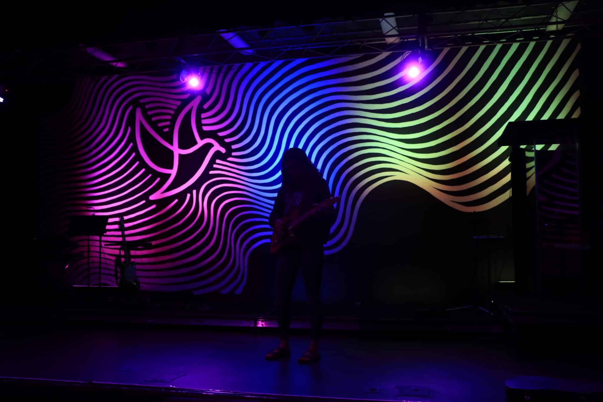 Glowing Waves - Church Stage Design Ideas