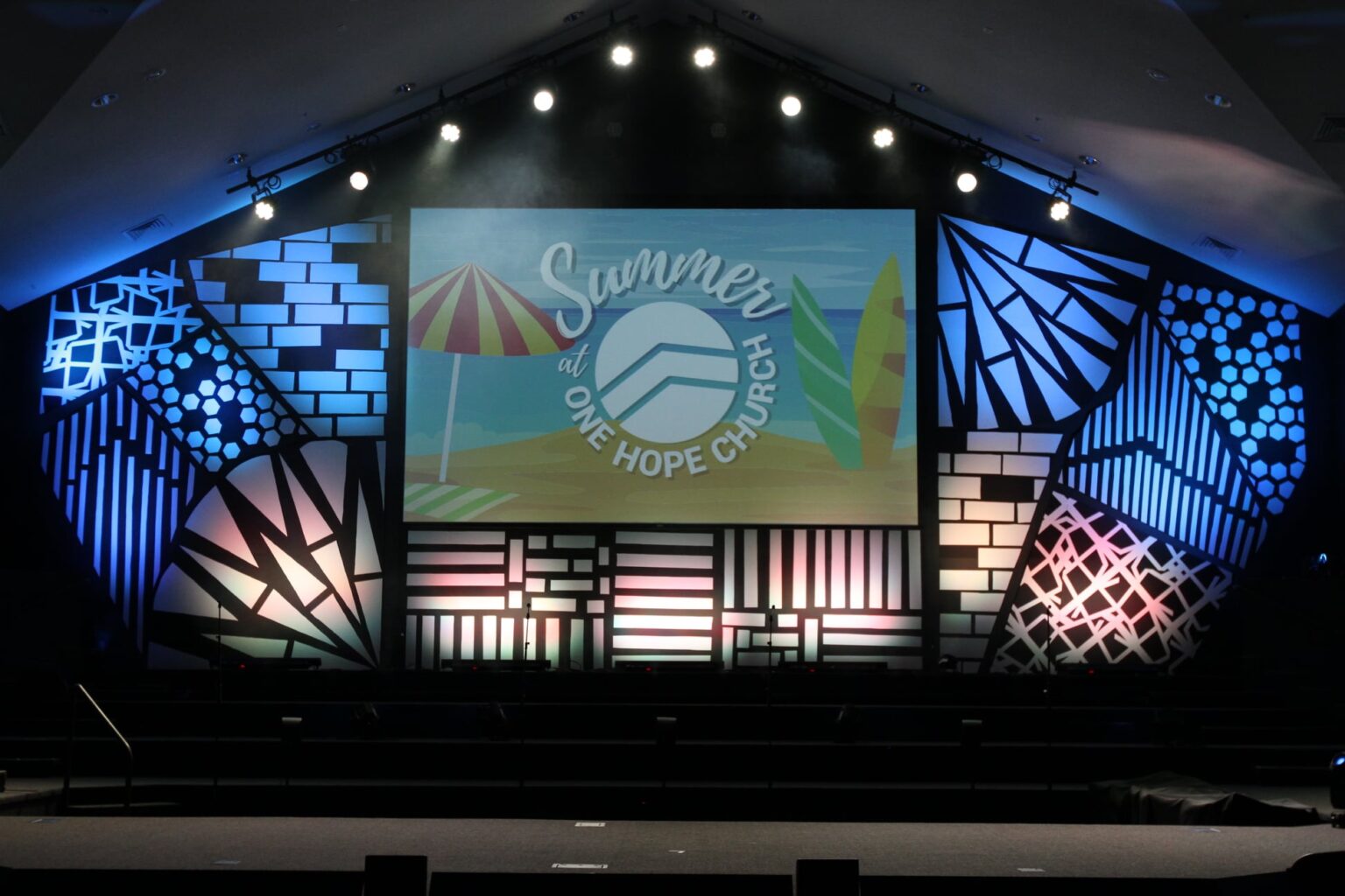 Crazy Summer - Church Stage Design Ideas - Scenic sets and stage design ...