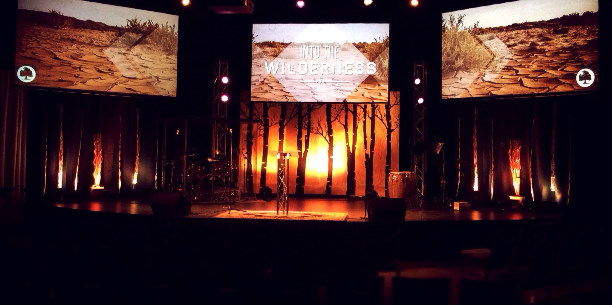 Forest Stage Set Design Hadestown Projections