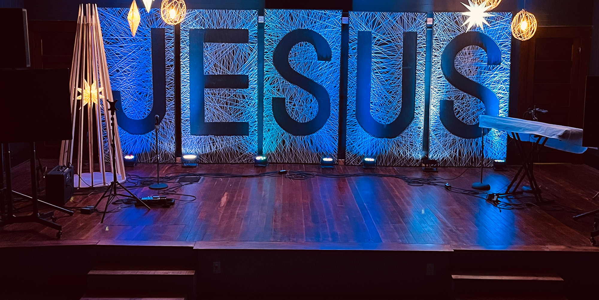 Christmas in String - Church Stage Design Ideas