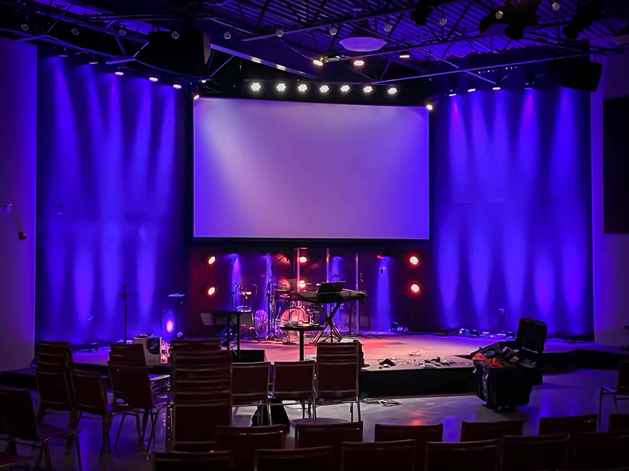 LED Light Transformation - Church Stage Design Ideas - Scenic sets and ...