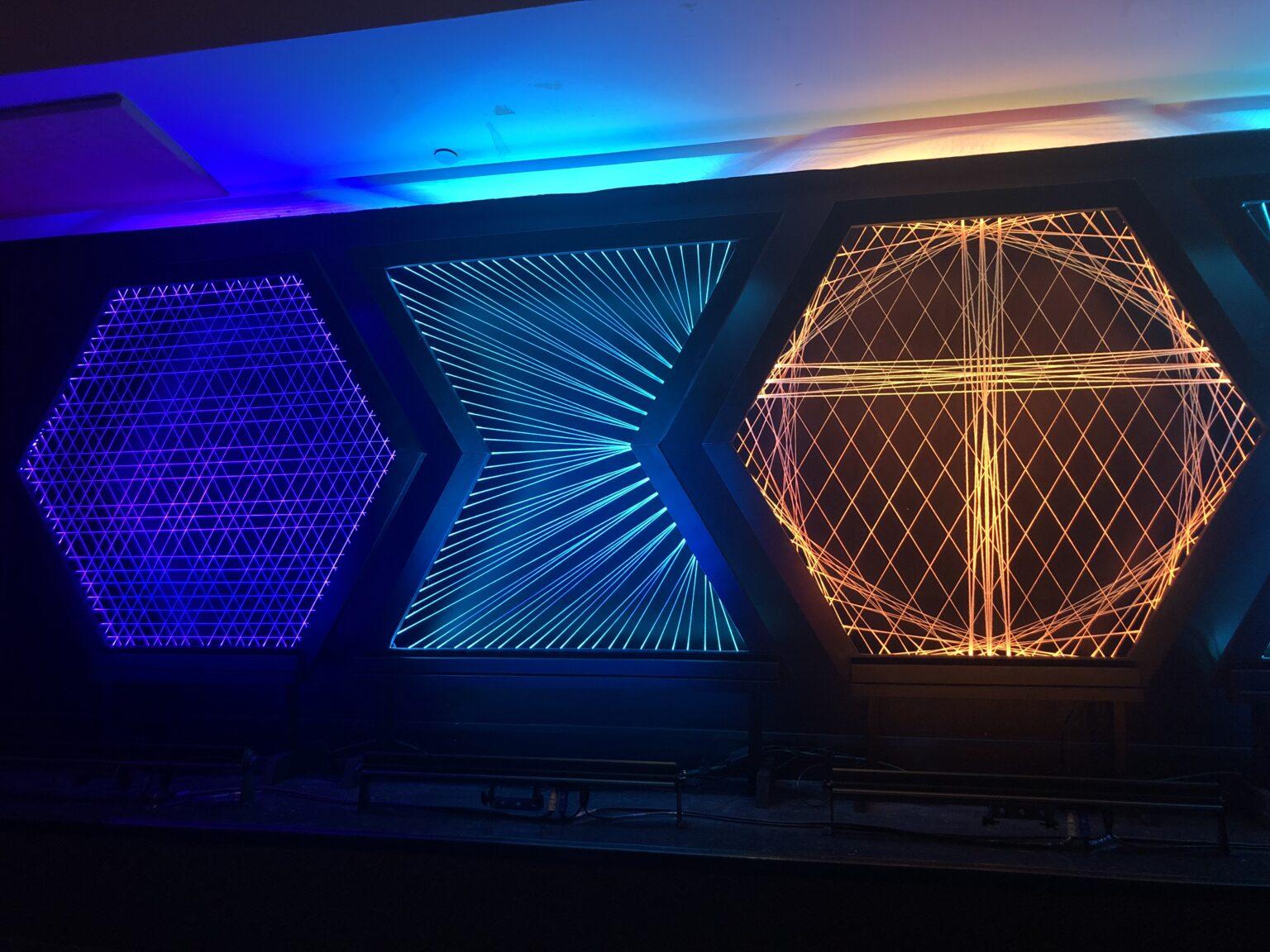 Hexagon String Art - Church Stage Design Ideas - Scenic sets and stage ...
